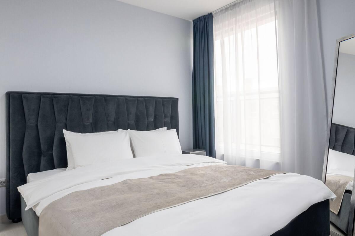 1 quarto, roupa de alta qualidade, camas de colchão viscoelástico