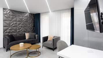 Apartamento Superior, 1 quarto | 1 quarto, roupa de alta qualidade, camas de colchão viscoelástico