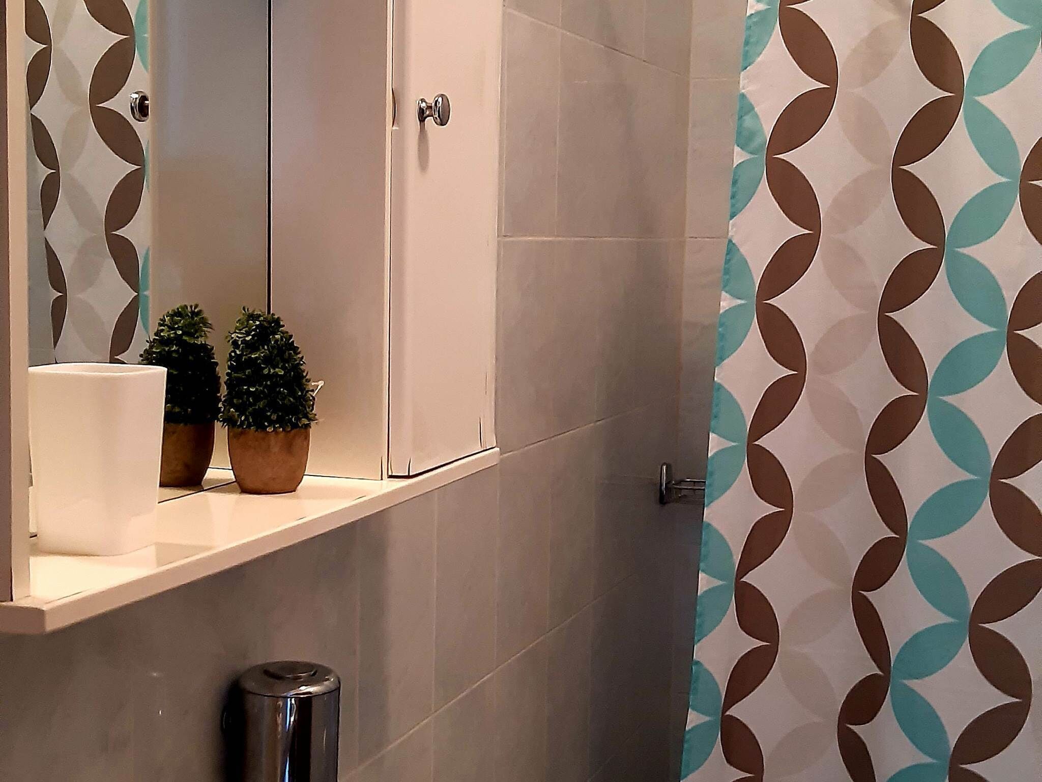 Apartamento (One Bedroom Apartment with Balcony an) | Casa de banho | Um polibã, toalhas fornecidas 