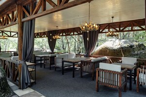 Espaço exterior para banquetes