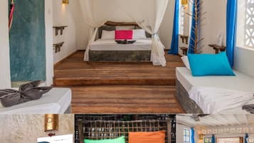 Quarto Quádruplo Comfort | Cofre no quarto, Wi-fi grátis, roupa de cama fornecida