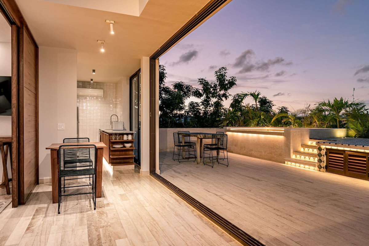 Apartamento Lua de Mel, 1 quarto, piscina privativa | Terraço/pátio interior