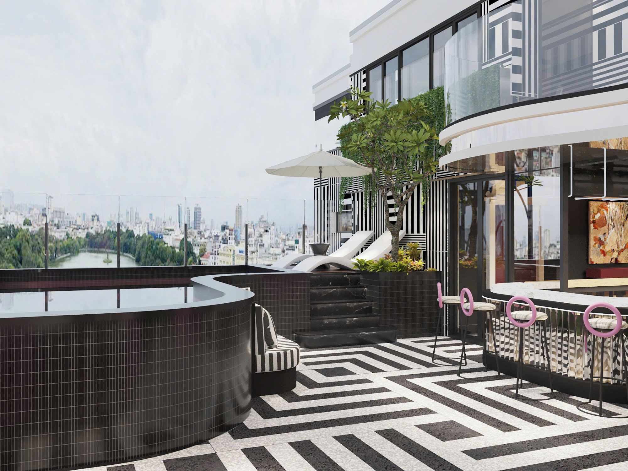 Piscina exterior sazonal 