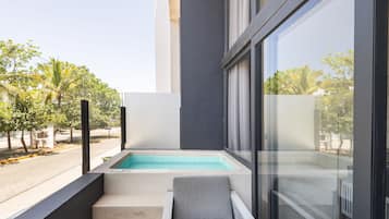 Apartamento superluxo, 1 quarto, piscina particular, vista para a cidade | Terraço/pátio
