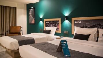 Quarto Triplo Premium | Lençóis de algodão egípcio, roupa de alta qualidade, edredões de penas