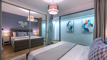 Apartamento de Luxo | 2 quartos, cofre no quarto, ferro/tábua de engomar, Wi-fi grátis