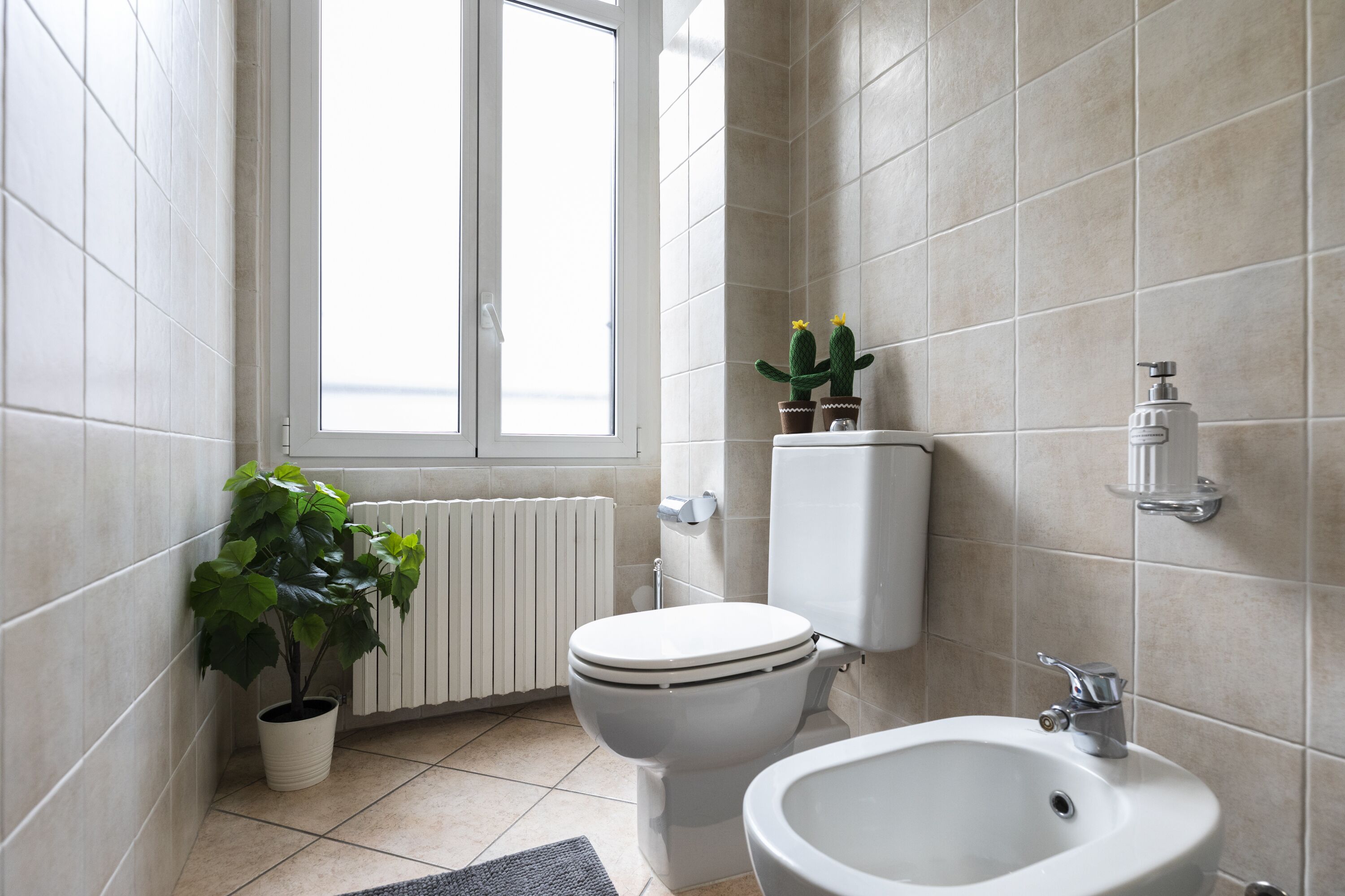 Apartamento Cidade | Casa de banho | Um polibã, um chuveiro fixo, um secador de cabelo, um bidé 