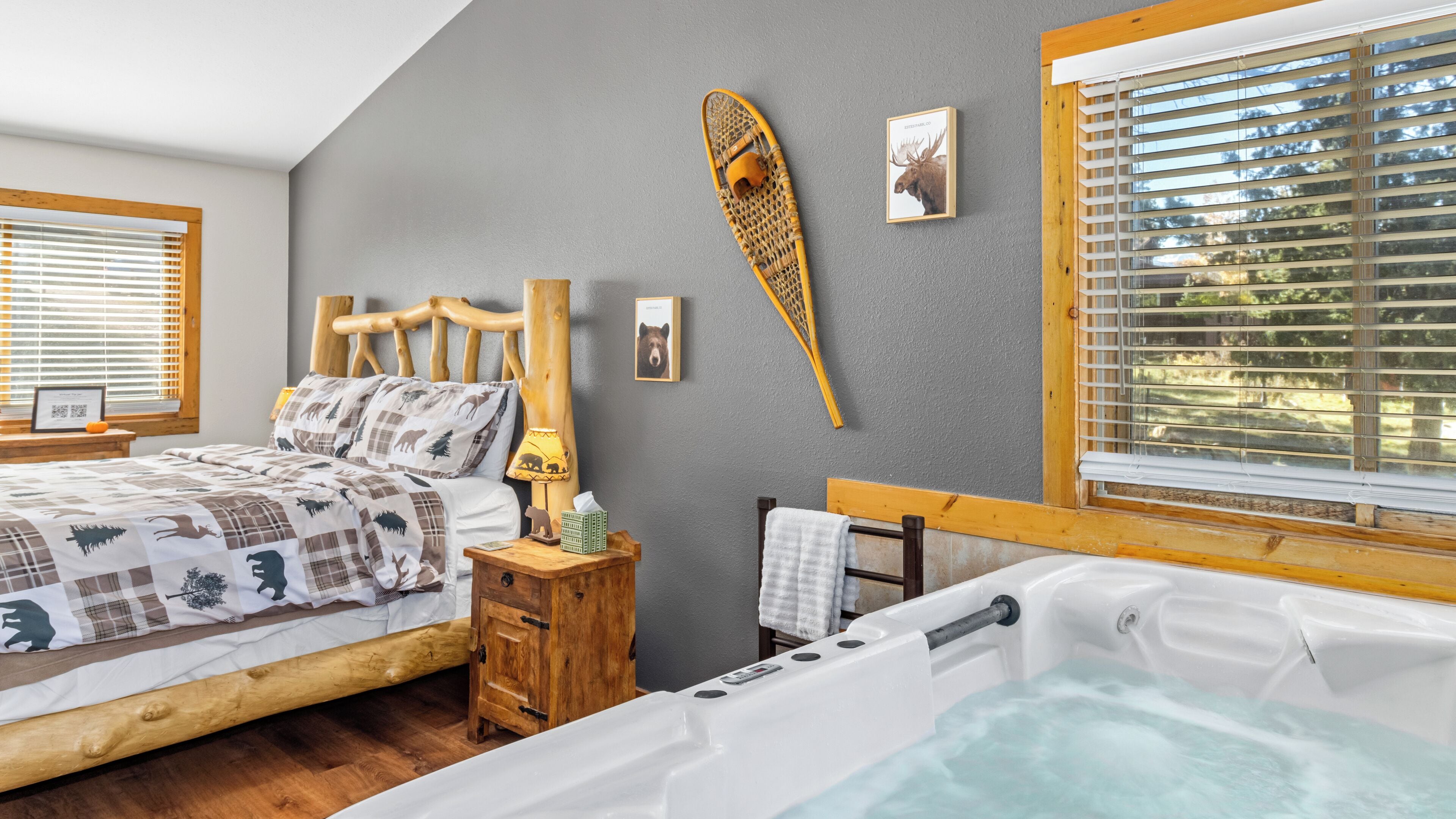 Cabana de Madeira Romântica | Com decoração personalizada, com mobília individualizada 