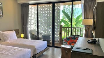 Quarto Deluxe, varanda, vista para a montanha | 1 quarto, roupa de alta qualidade, minibar, cofre no quarto