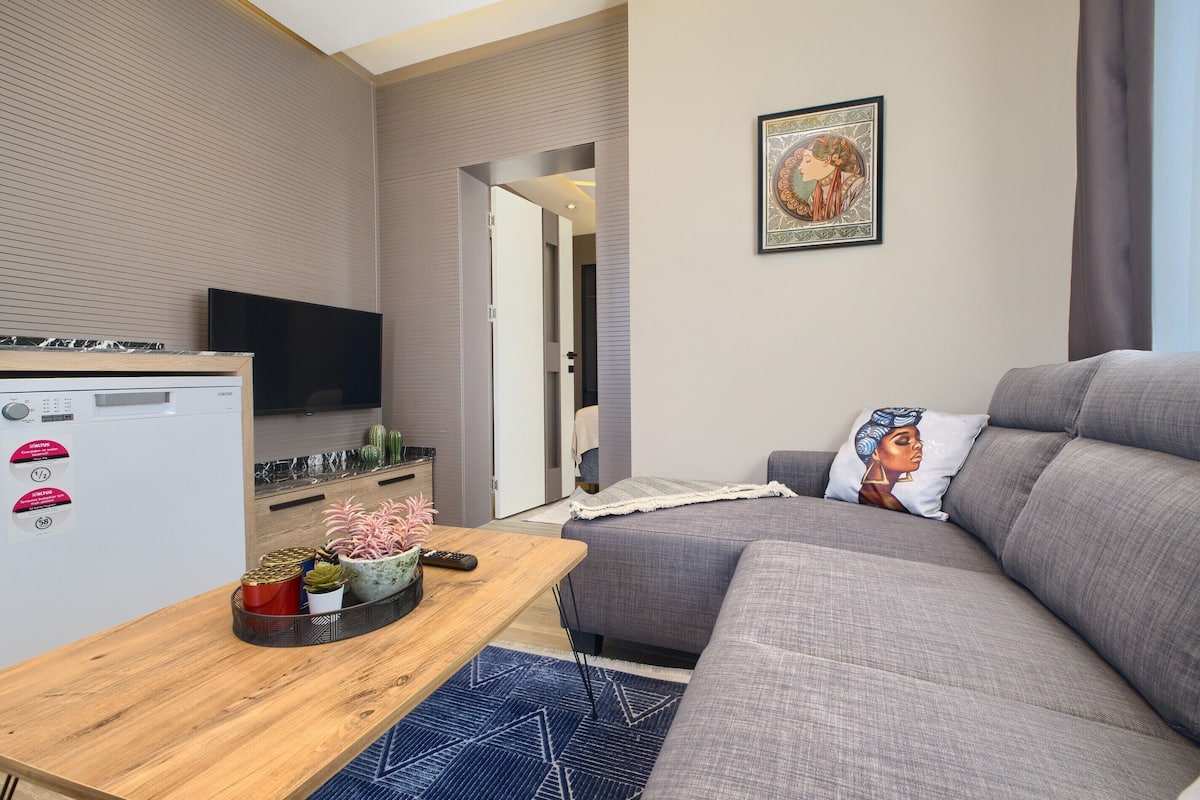 Apartamento Deluxe, 1 quarto, não fumadores | 1 quarto, roupa de alta qualidade, com decoração personalizada