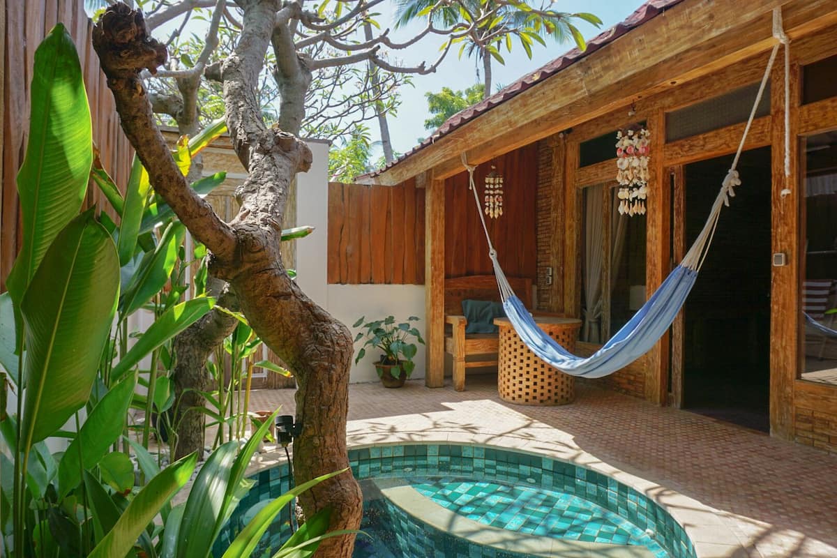 Banyu - Private Villa with round pool | 1 quarto, roupas de cama premium, frigobar, Wi-Fi de cortesia