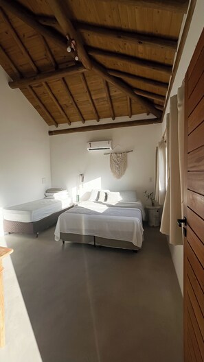 6 quartos, roupas de cama antialérgicas, individualmente decorados