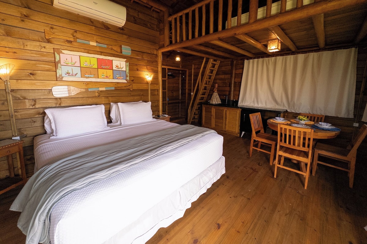 Bungalow de Luxo, 1 quarto, banheira de hidromassagem, em frente ao mar | Minibar, com decoração personalizada, Wi-fi grátis