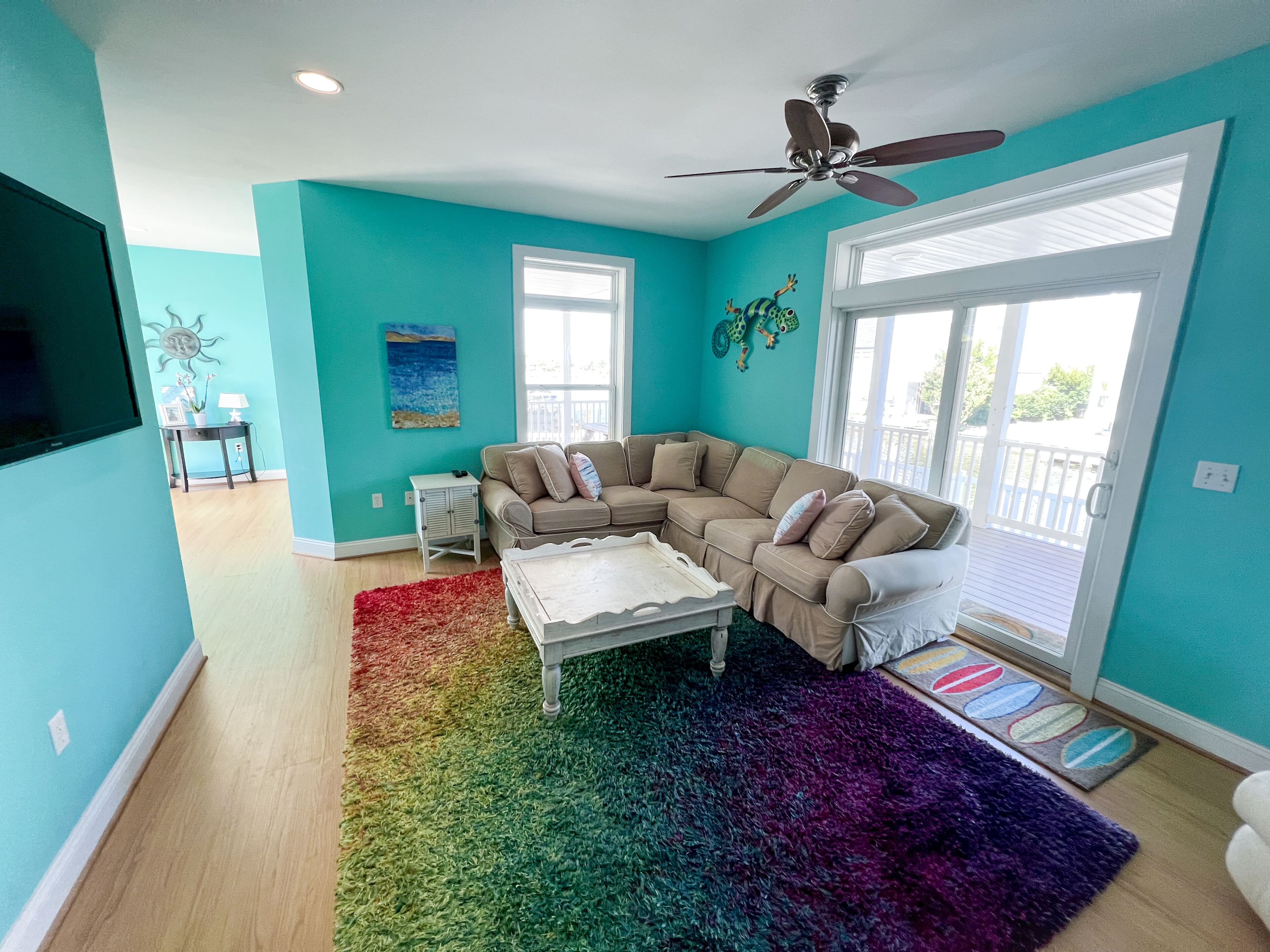 Colorful Canal-front Beach House, Beautiful Water Views, & Short Walk To Beach - Bethany Beach, DE