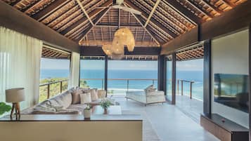 Villa de Luxo, 3 quartos, piscina privativa, vista para o oceano (Villa Jati) | Sala de estar