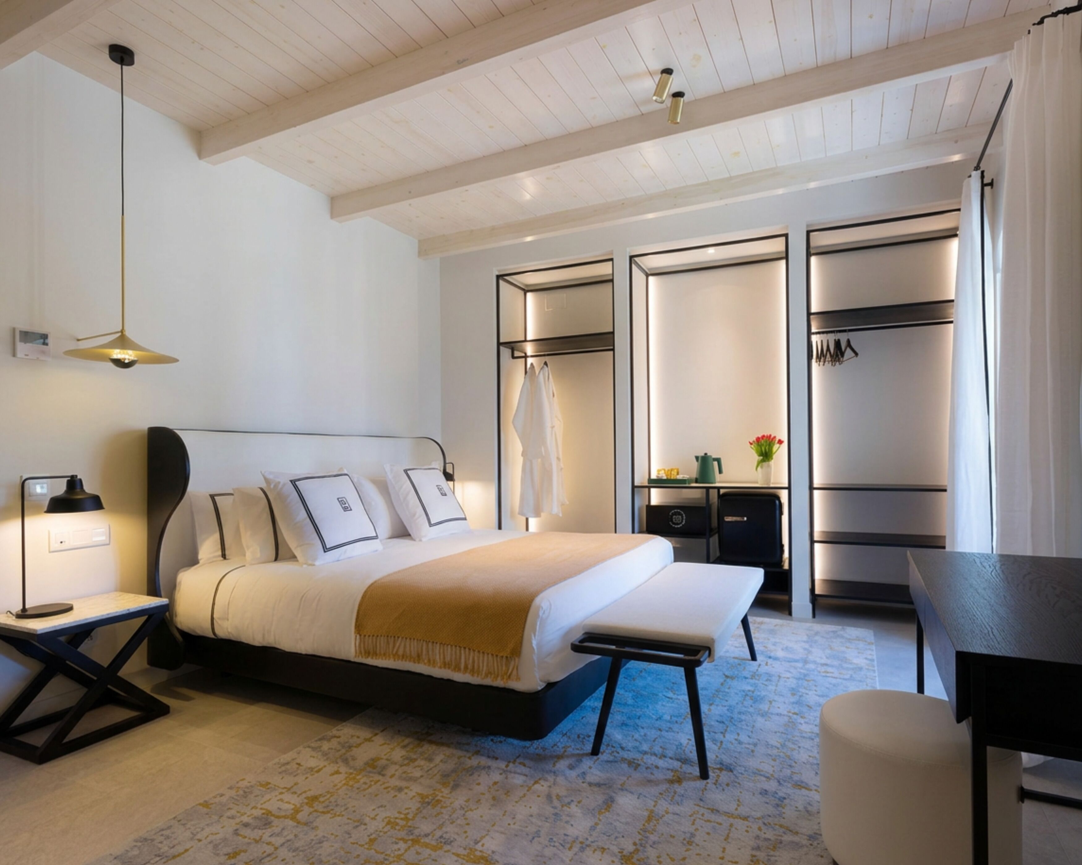 Suíte júnior, vista para a cidade | Roupas de cama de algodão egípcio, roupas de cama premium, frigobar