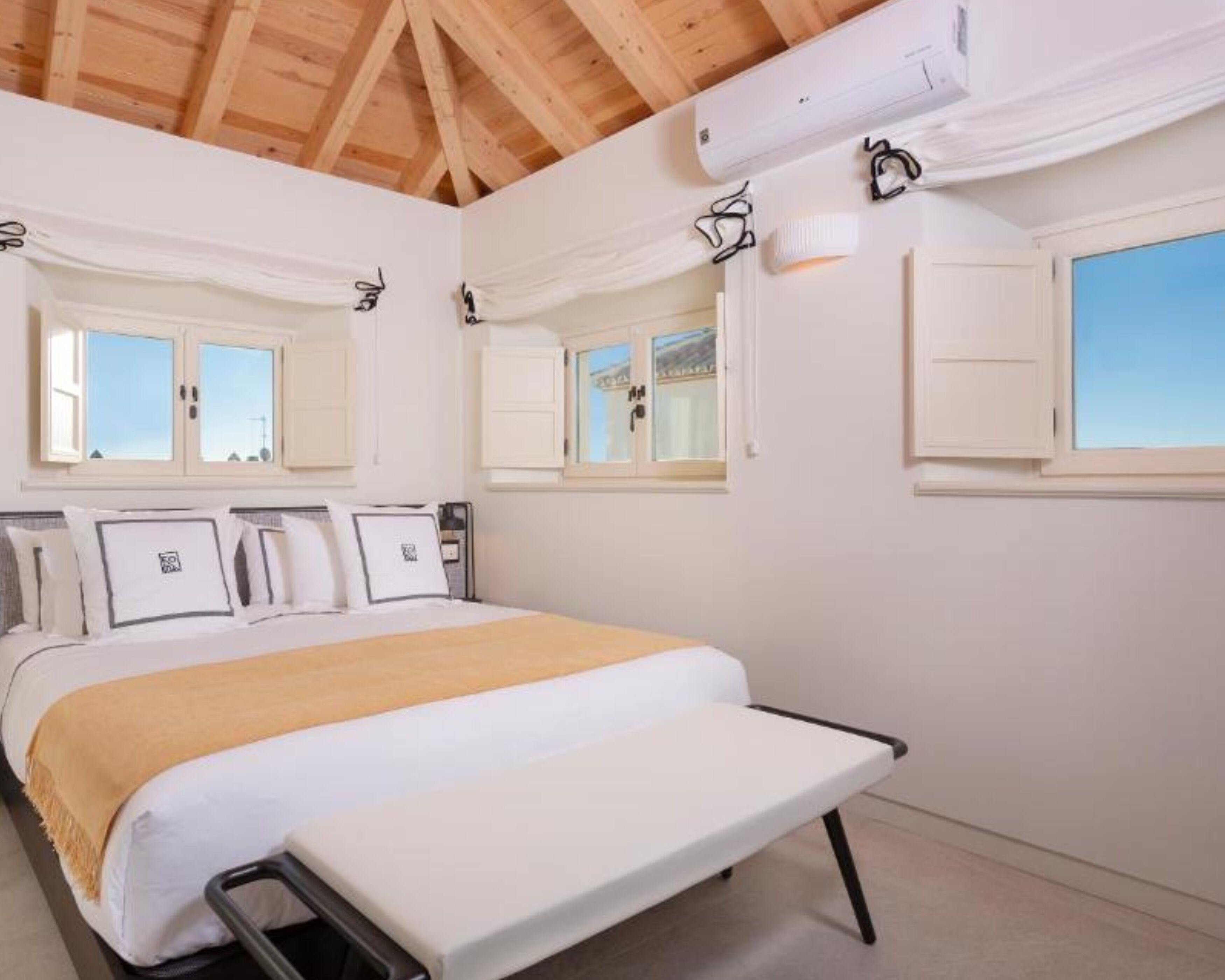 Quarto casal premier (Terrace) | Roupas de cama de algodão egípcio, roupas de cama premium, frigobar