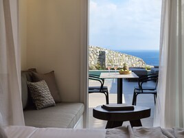 Suite Lua de Mel, piscina privativa, vista para o mar | Vista para a praia ou o mar