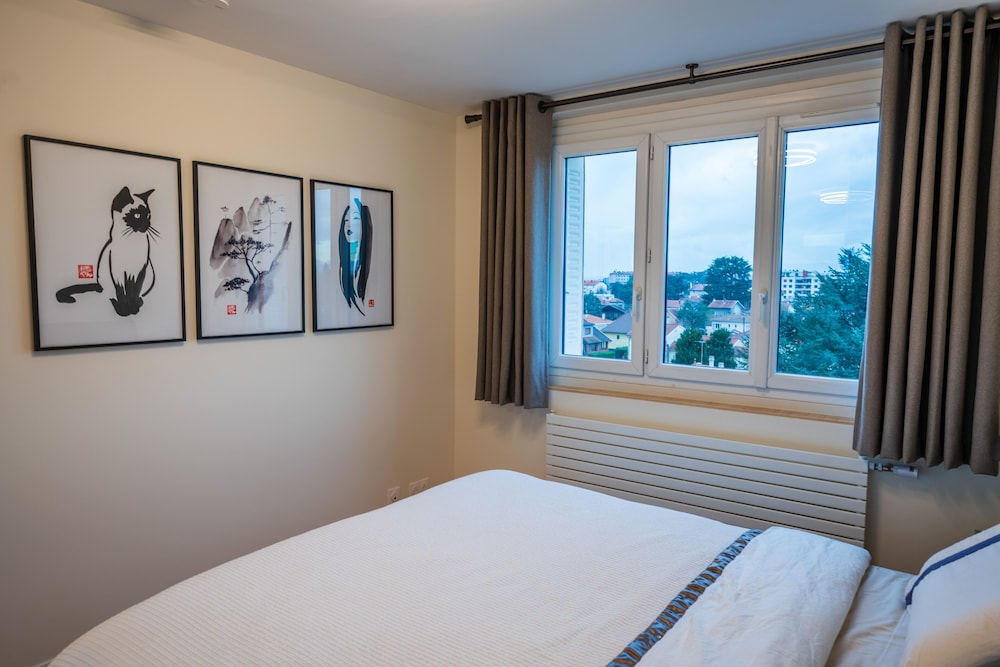 Air-conditioned Suite With King-size Bed & Private Parking Near Eurexpo And Chu - Lyon Part Dieu Station