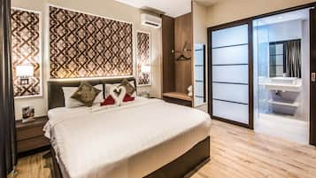 Quarto Duplo Superior, 1 cama queen-size | Cofre no quarto, ferro/tábua de engomar, Wi-fi grátis