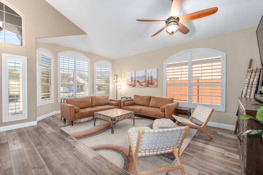 Open Desert View Home Retreat By Lakes, Golf, Trails, And Optional Heated Pool - 嘉年