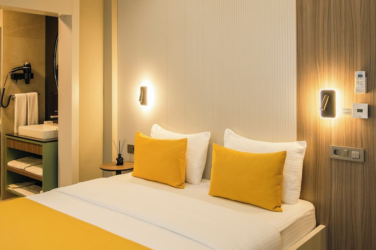 Estúdio Deluxe | 1 quarto, roupa de alta qualidade, cofre com capacidade para portátil