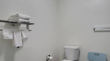 Quarto Clássico | Casa de banho | Uma combinação polibã/banheira, um chuveiro de hidromassagem