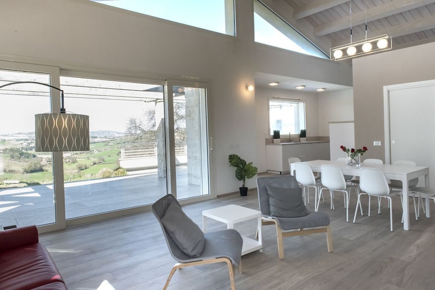 Sunset Villa - San Germano, Wonderful Villa With Panoramic Garden - Ancona