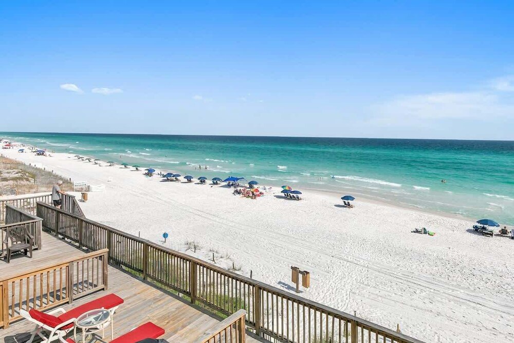 Summerhaven 4 | Beach Front with Huge Deck Overlooking Gulf! - Miramar ...