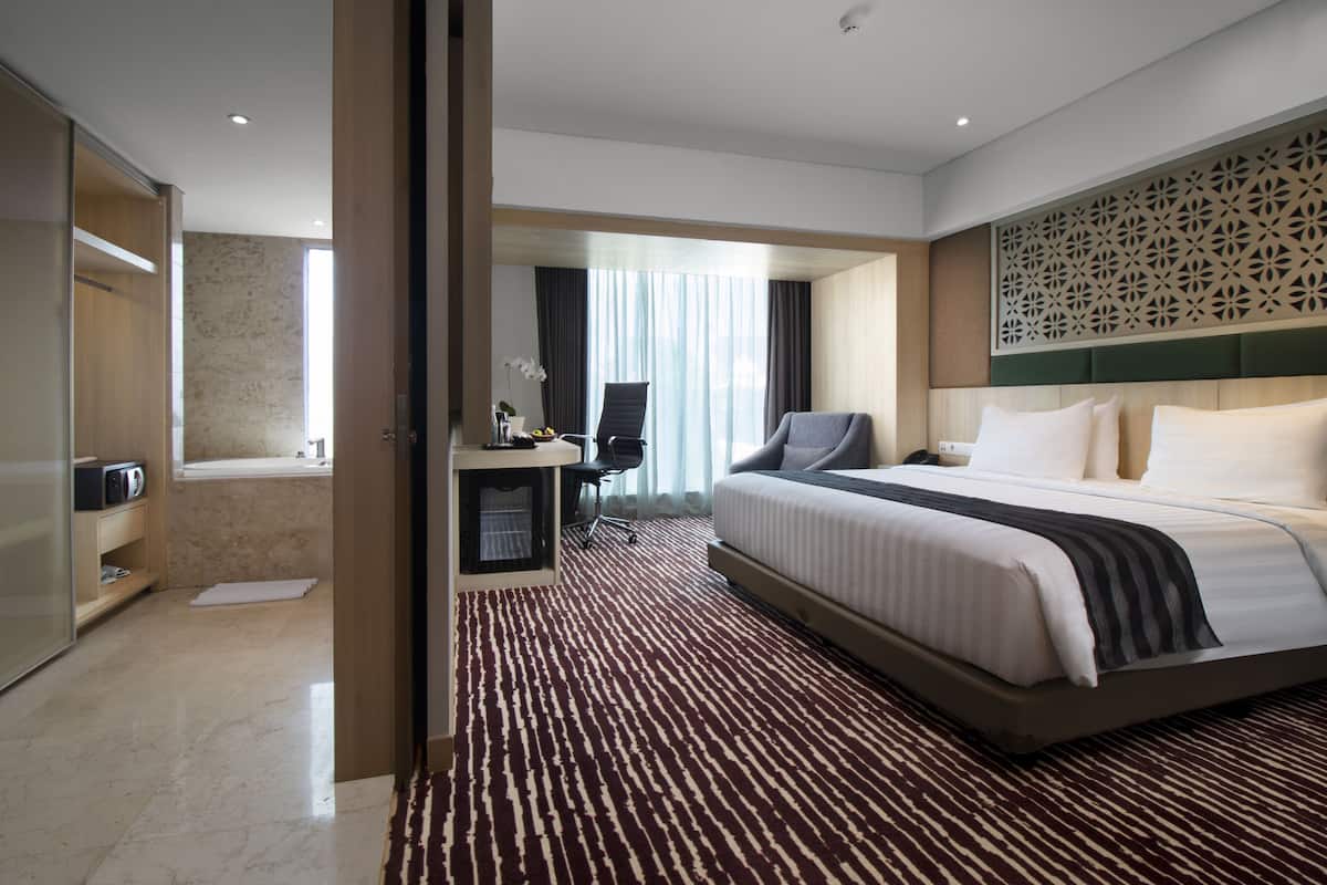 Suite Júnior, 1 cama king-size | 1 quarto, roupa de alta qualidade, camas de colchão pillowtop