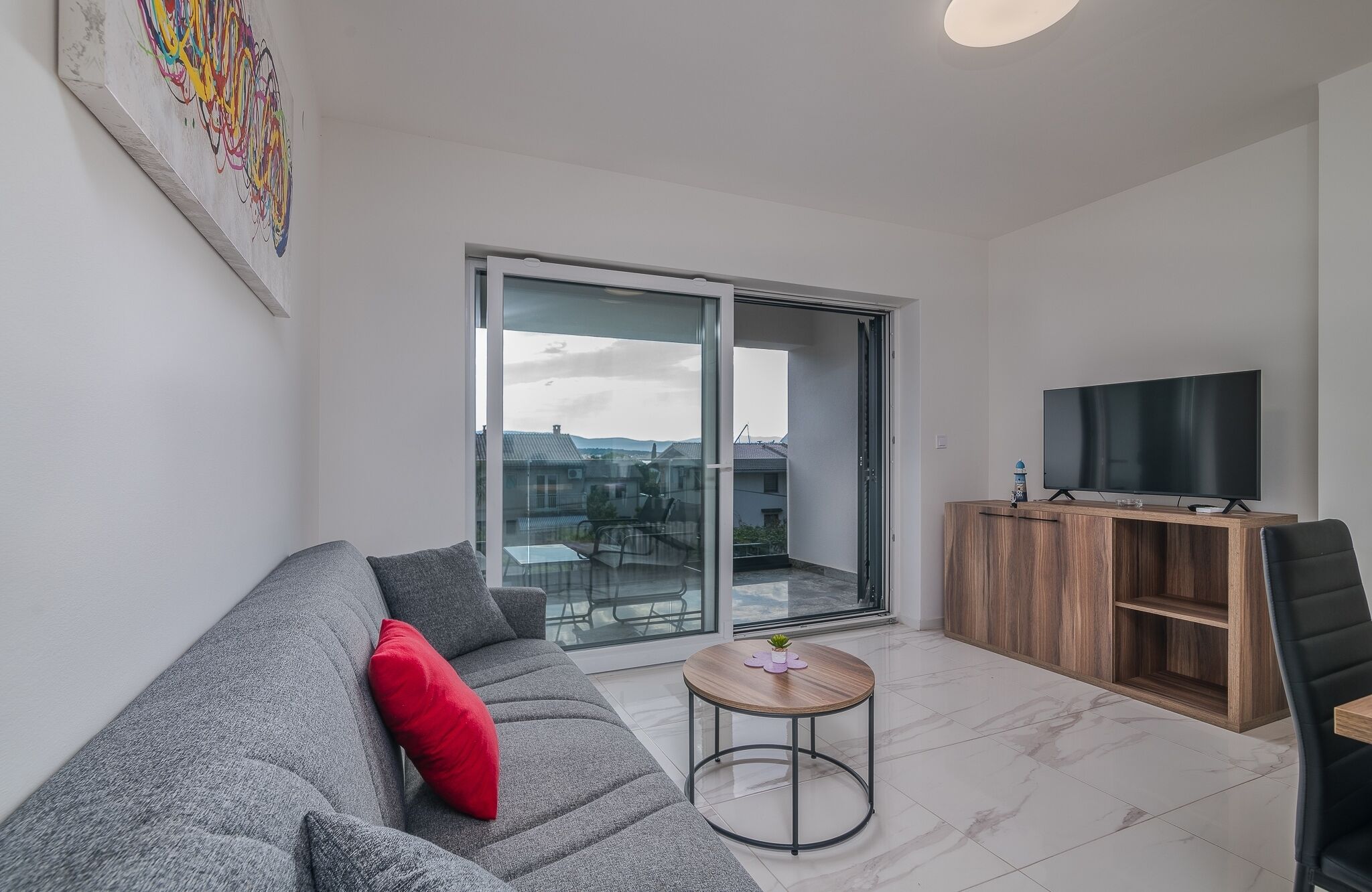 Three Bedroom Apartment With Terrace And Sea View Malinska (Krk) (A-20484-c) - Malinska