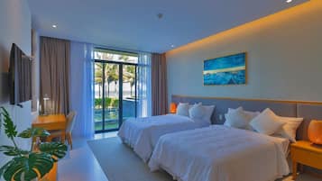 Villa, 3 quartos, piscina privativa, em frente à praia | Vista do quarto