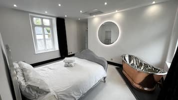 Apartamento de Luxo | 1 quarto, cortinas/cortinados opacos, quartos insonorizados