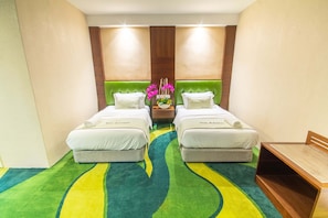 Quarto Premier, 2 camas individuais | Ferro/tábua de engomar, Wi-fi grátis, roupa de cama fornecida 