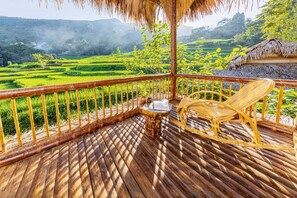 Quarto casal luxo | Terraço/pátio