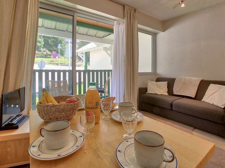 Apartamento Cómodo Para 4 Con Balcón Y Guardaesquíes En Gourette - Gourette