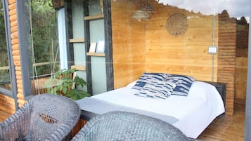 Cabana panorâmico | 1 quarto, frigobar, individualmente mobiliados, Wi-Fi de cortesia