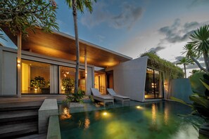 Villa de Luxo, 1 quarto, não fumadores, vista para a piscina | Terraço/pátio interior