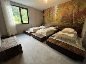 Quarto Familiar, várias camas, não fumadores, vista para o rio | Vista do quarto