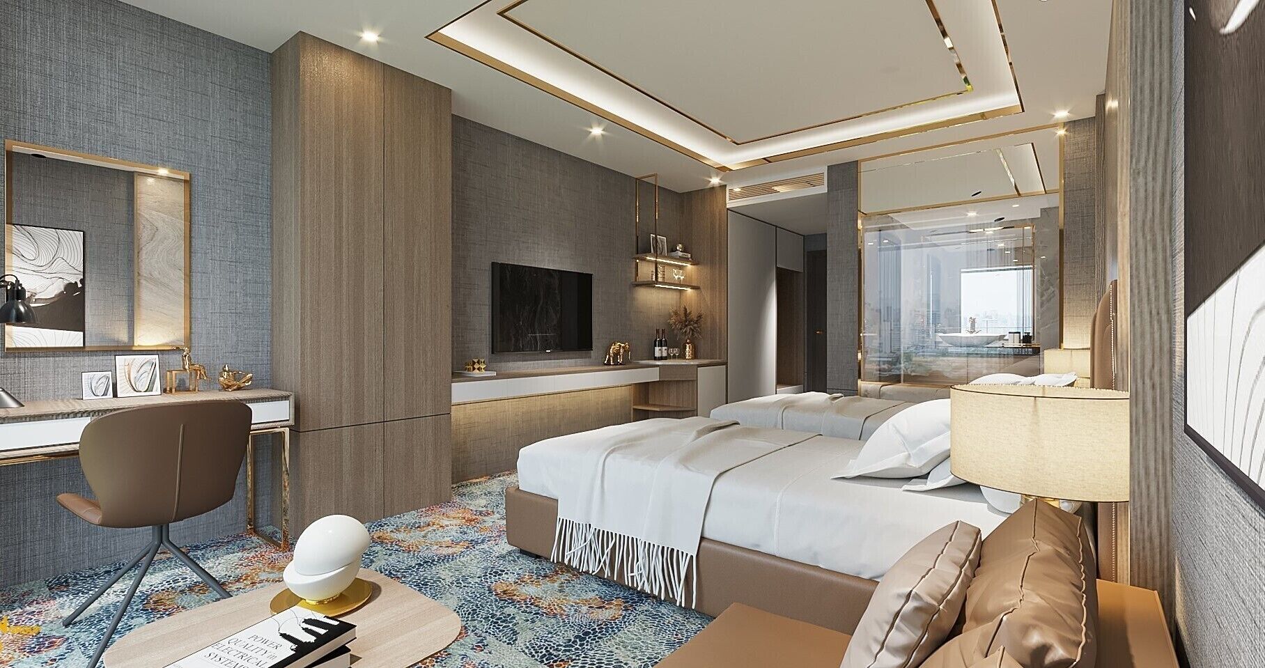 Suite Deluxe | Roupa de alta qualidade, minibar, secretária 