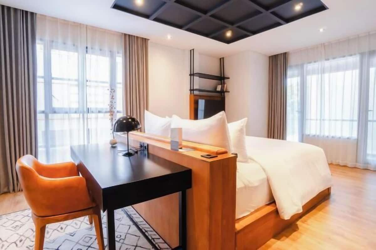 3 quartos, roupas de cama premium, frigobar, cofres nos quartos