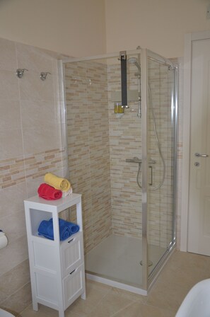 Chuveiro, chuveiro com efeito de chuva, secador de cabelo, bidê