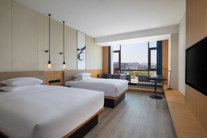Quarto standard, 2 camas de casal, vista para a cidade