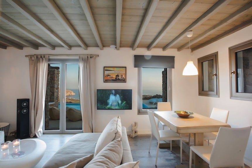 Villa 'Amallini, Luxe Infinity Pool' With Sea View, Wi-fi And Air Conditioning - 米科諾斯島