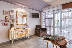 Estúdio, 1 cama king-size e sofá-cama | Interior