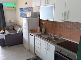 Apartamento (One Bedroom Apartment with Terrace an) | Cozinha privada | Um frigorífico