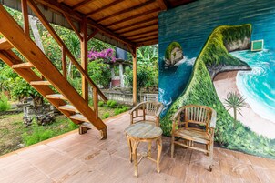 Quarto casal luxo | Terraço/pátio