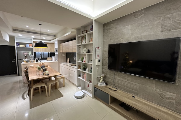 Smart TV de 65 de polegadas com canais digitais, televisor, Netflix