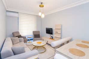 Apartamento, 2 quartos | Roupas de cama de algodão egípcio, roupas de cama premium