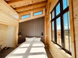 Cabana superluxo, 2 camas Queen, vista para o vale | Roupas de cama premium